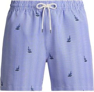 Polo Ralph Lauren Short de bain ray&eacute; &agrave; broderies