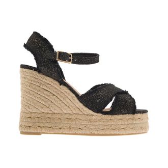 Castaner Femme, Chaussures, Noir, Taille: 41 EU Élégantes sandales compensées noires