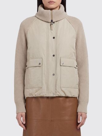 Brunello Cucinelli Gepolsterter Cardigan aus Wollstrick mit aufgesetzten Taschen