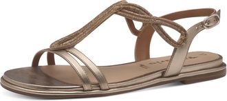 Tamaris Sandalette Damen Vegan Bequem metallic,EU 41