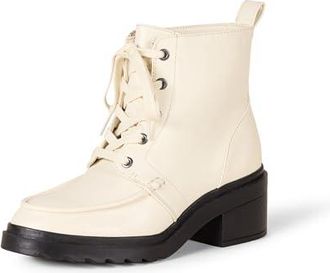 Amazon Essentials Bottes Bout Mocassin Femme, Écru Faux Cuir, 42.5 EU Large