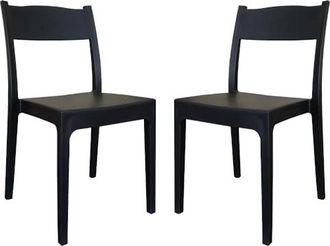 Gardenia Stuhlhusse, Polypropylen, Anthrazit, 2 Stück