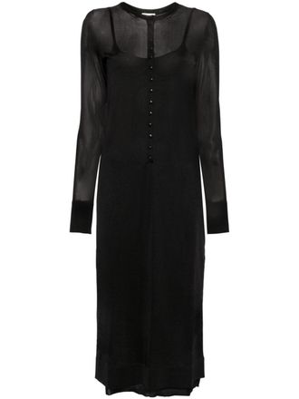 Khaite robe à design superposé - Noir