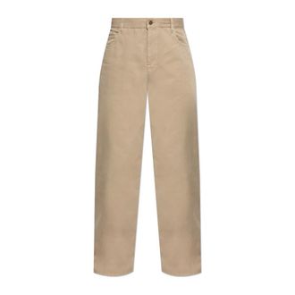 Burberry Homme, Pantalons, Beige, Taille: M Pantalon à jambe droite