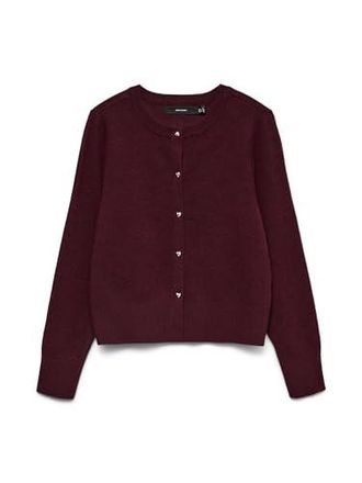 Vero Moda Vmkacy Ls O-Neck Cardigan, Vin, L Femme
