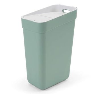 Curver M&uuml;lleimer, 30 l, Ready to Collect - mit Wandhalterung f&uuml;r Wand oder T&uuml;r - K&uuml;che, Badezimmer, Waschk&uuml;che - 100% recycelt, gr&uuml;n