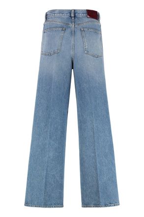 Gucci Womens Wide-Leg Jeans Denim Cotton