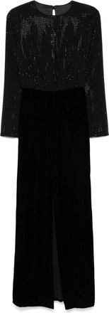 Emporio Armani Maxikleid mit Strass - Schwarz