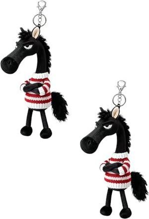 Generic 2026 Ann&eacute;e du cheval porte-bonheur Mascotte porte-bonheur Gardien en peluche porte-bonheur porte-bonheur Souhaits positifs, porte-cl&eacute;s chevaux t&ecirc;tus o