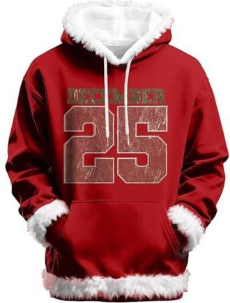 Generic Sweat à capuche à col en peluche pour femme - Sweat à col moelleux - Chemisier décontracté à manches longues - Haut de Noël confortable - Pull de Noël