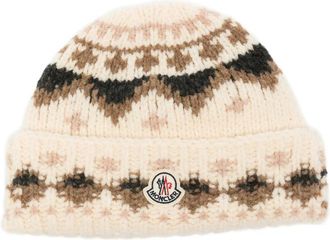 Moncler Fair Isle-knit Beanie Hat