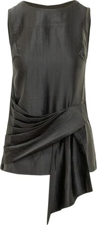 Loulou Studio Femme, Tops, Noir, Taille: 38 FR Fonda Draped Top