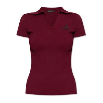 Balenciaga Polo mit gesticktem Logo - - Tops - Damen - Rot - XS