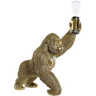 DKD Home Decor Dkd Home Decor - Lampe &agrave; poser gorille dor&eacute; 48 cm