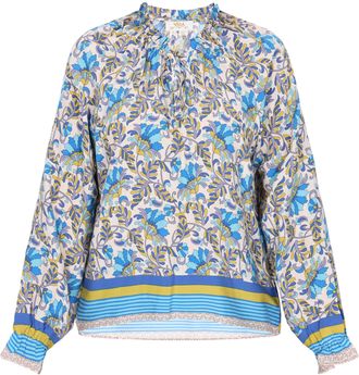 Usha Bluse Frauen blau mehrfarbig