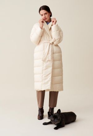 Claudie Pierlot Doudoune longue col ch&acirc;le