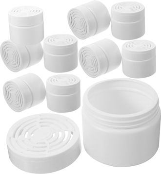 Soimiss 10 Stück Kunststoff Deodorantbox mit Hohldeckel Nachfüllbare Luftauffrischer Dose für Schrank Bad Schlafzimmer Geruchsneutralisierend Aromatherapie Di