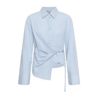 MY ESSENTIAL WARDROBE Bella G&uuml;rtelshemd - - Blouses & Shirts - Damen - Blau - L