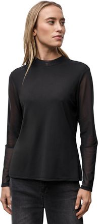 Street One Damen 3228763 Mesh Turtleneck Shirt, Schwarz, 46