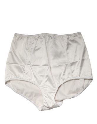 Dolce & Gabbana Womens White Silk Blend High Waist Girdle Panty Underwear Elastane Clothing
