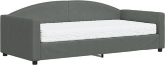 vidaXL Tagesbett mit Matratze Dunkelgrau 90x190 cm Stoff vidaXL