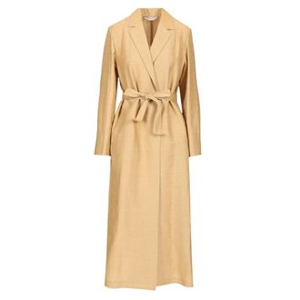 Max Mara Meandro Langer Mantel - - Coats - Damen - Gelb - M
