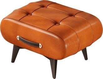 Generic Schuhbank mit Sitzfläche Sitze Aus Dickem Ölgewachstem Leder Massivholzrahmen Bis 135 Kg Belastbar Schuhregal mit Sitzbank für Eingangsbereich, Flur, 