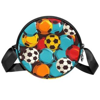 Generic Sac &agrave; bandouli&egrave;re rond pour femme, sac &agrave; bandouli&egrave;re rond d&eacute;contract&eacute; avec fermeture &eacute;clair et bretelles r&eacute;glables pour femme, fille