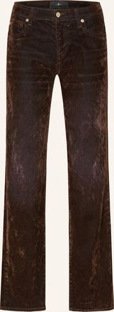 7 For All Mankind Coated Jeans Low Straight braun