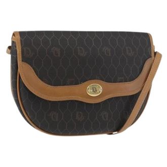 Dior Pre-owned Vintage Honeycomb Canvas Schultertasche - - Pre-owned - Damen - Braun - ONE SIZE