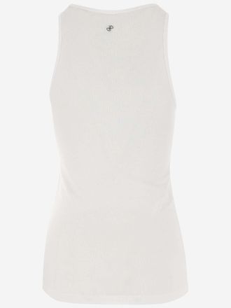Patou Womens Tank Top White Cotton