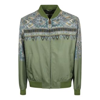 Etro Homme, Vestes, Vert, Taille: M Bomber &agrave; imprim&eacute; cachemire