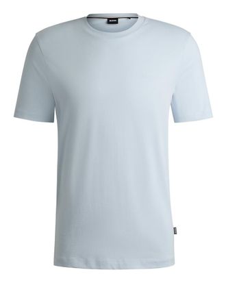 HUGO BOSS Unifarbenes T-Shirt mit gummiertem Logo-Schriftzug in