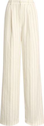 Ralph Lauren STRIPED LINEN-BLEND WIDE-LEG PANT