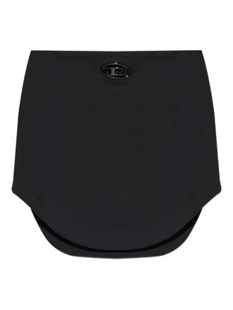 Diesel logo-appliqu&eacute; skirt - Schwarz