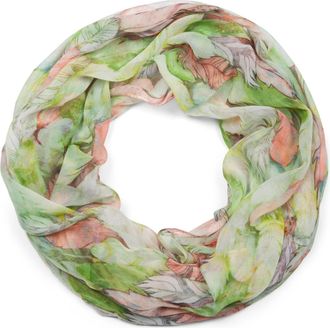 styleBREAKER Schlauchschal Loop mit bunten Federn