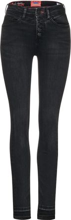 Street One Damen 374695 Jeans, Black Denim Sportive wash, W26/L30