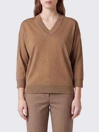 Herno Pull en lyocell &agrave; col V et imprim&eacute; Teddy Bear
