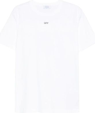 Off-white Homme, Tops, Blanc, Taille: M Newspaper Arrow Slim Logo Tee