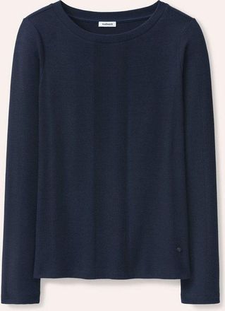 Walbusch Langarmshirt Damen Shirt in Feinstrickoptik Rundhals Langarm, pflegeleicht, atmungsaktiv