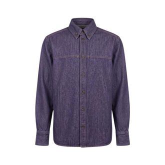 Trussardi Chemise en jean - Homme - Chemises - Violet - Taille: M