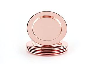 Echtwerk Set de dessous de verre en acier inoxydable, support pour verre, dessous de verre ronds pour verre, tasses, bougies, &Oslash; env. 8 cm, &eacute;dition cuivre, 6 pi