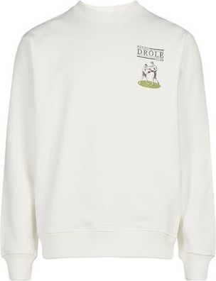 Dr&ocirc;le de Monsieur Sweatshirt ample &agrave; motif en coton