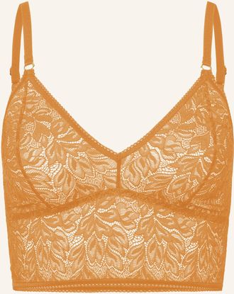 erlich textil Erlich Textil Iconic Lace Bralette Top Aus Spitze - Verstellbare Tr&auml;ger orange