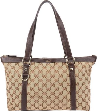 Gucci Crossbody Bags - Gucci GG Monogram Abbey Handbag - Gr. unisize - in Braun - für Damen