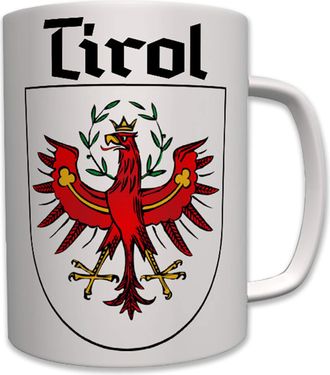 Copytec Tirol Wappen Geschenk Andenken Heimat roter Adler Süd Österreich - Tasse 7663