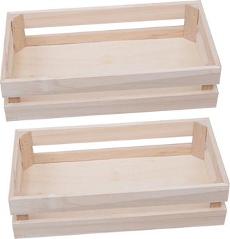 DOITOOL 2 St&uuml;ck Kleiner Holz Aufbewahrungskorb f&uuml;r Abnehmbar Vielseitig f&uuml;r B&uuml;ro Schreibtisch Praktische Holzkiste zur Kleinen Objektorganisation und Haushalt