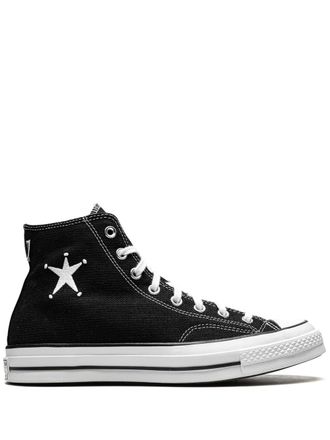 Converse x St&uuml;ssy baskets montantes &agrave; lacets - Noir