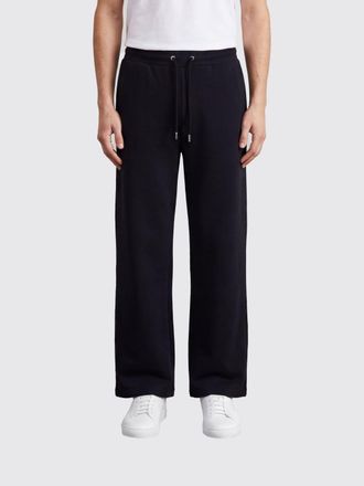 Ami Pantalon de jogging en coton &agrave; jambe droite avec logo brod&eacute;