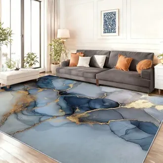 Generic Paillasson Antid&eacute;rapant Bleu Marine 140 x 200 cm, Tapis de Sol dint&eacute;rieur Lavable pour entr&eacute;e Cuisine Chambre &agrave; Coucher paillasson d&eacute;coratif, imprim&eacute; 